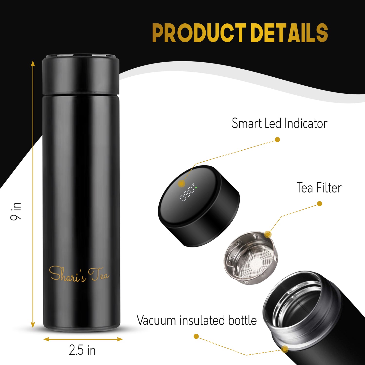 Shari's Tea - Temperature Controlled Travel Tea Thermos